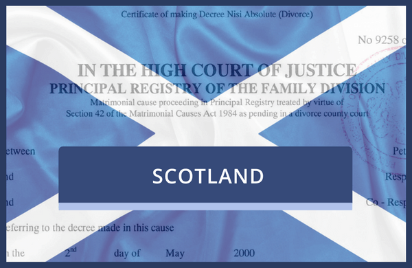 Copy of a Scottish Divorce Decree